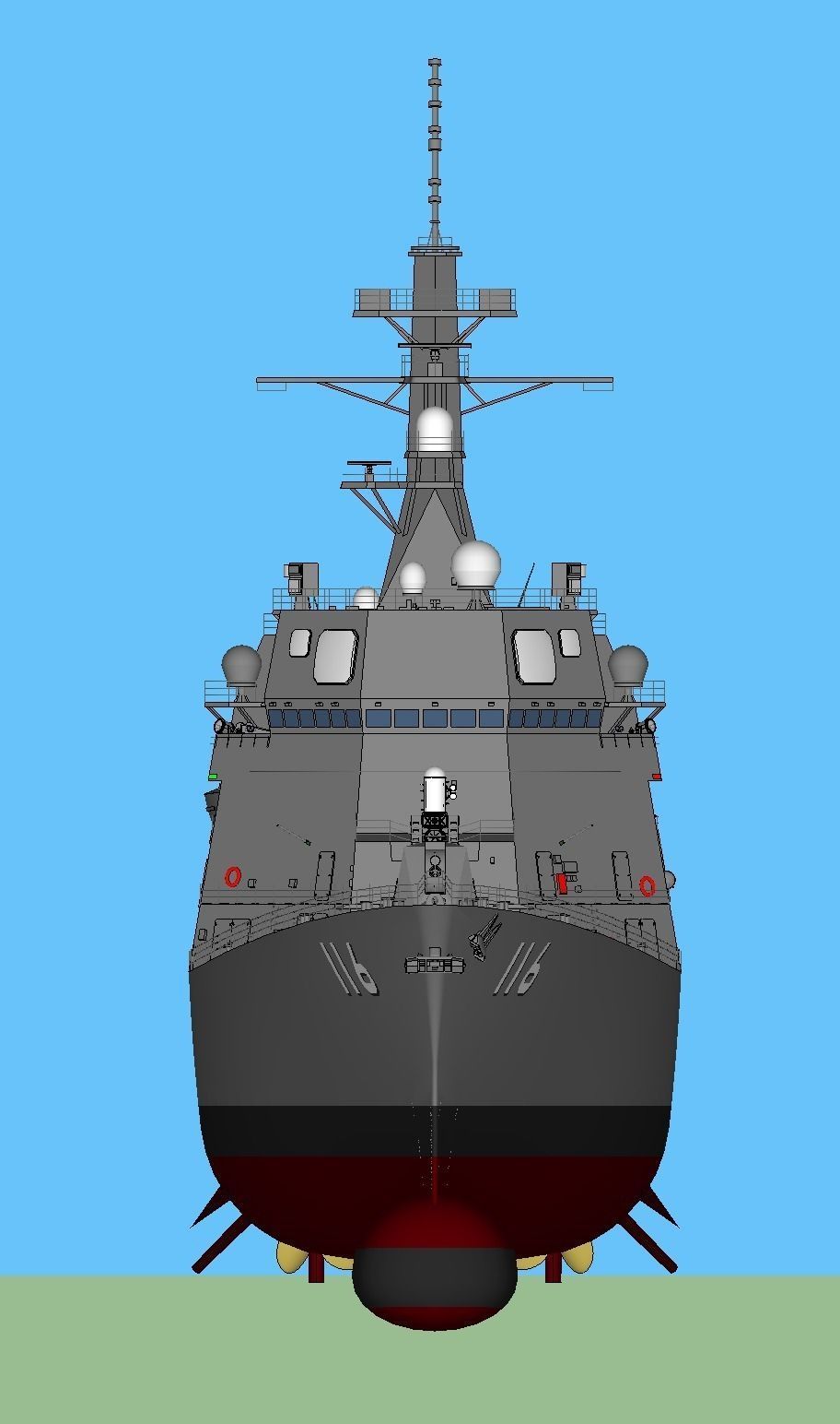 Akizuki Class Destroyer 3D model | CGTrader