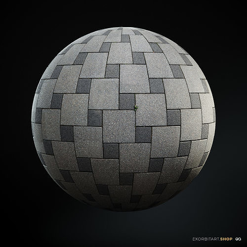 Texture Scanned Seamless Checker Pavement PBR Textures VR / AR / low ...