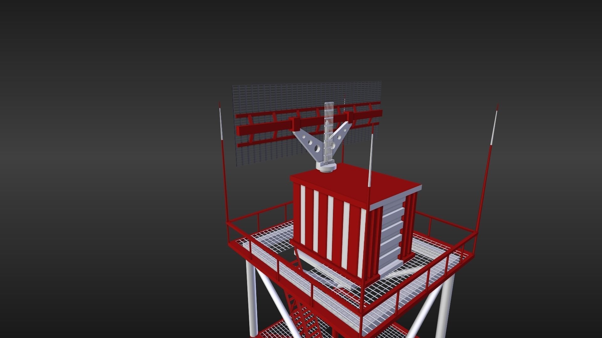 Dual Band Monopulse Secondary Radar High Poly 3D Model 3D model ...