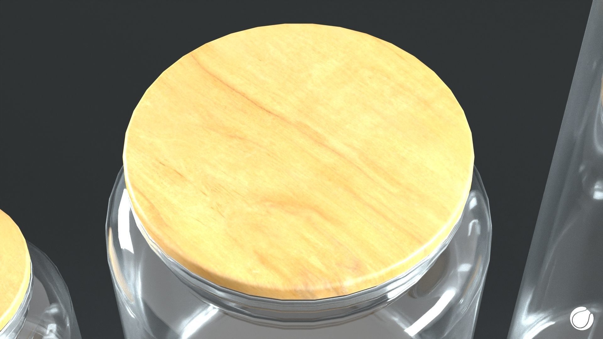 3D model Glass Jars with Wooden Caps VR / AR / low-poly | CGTrader