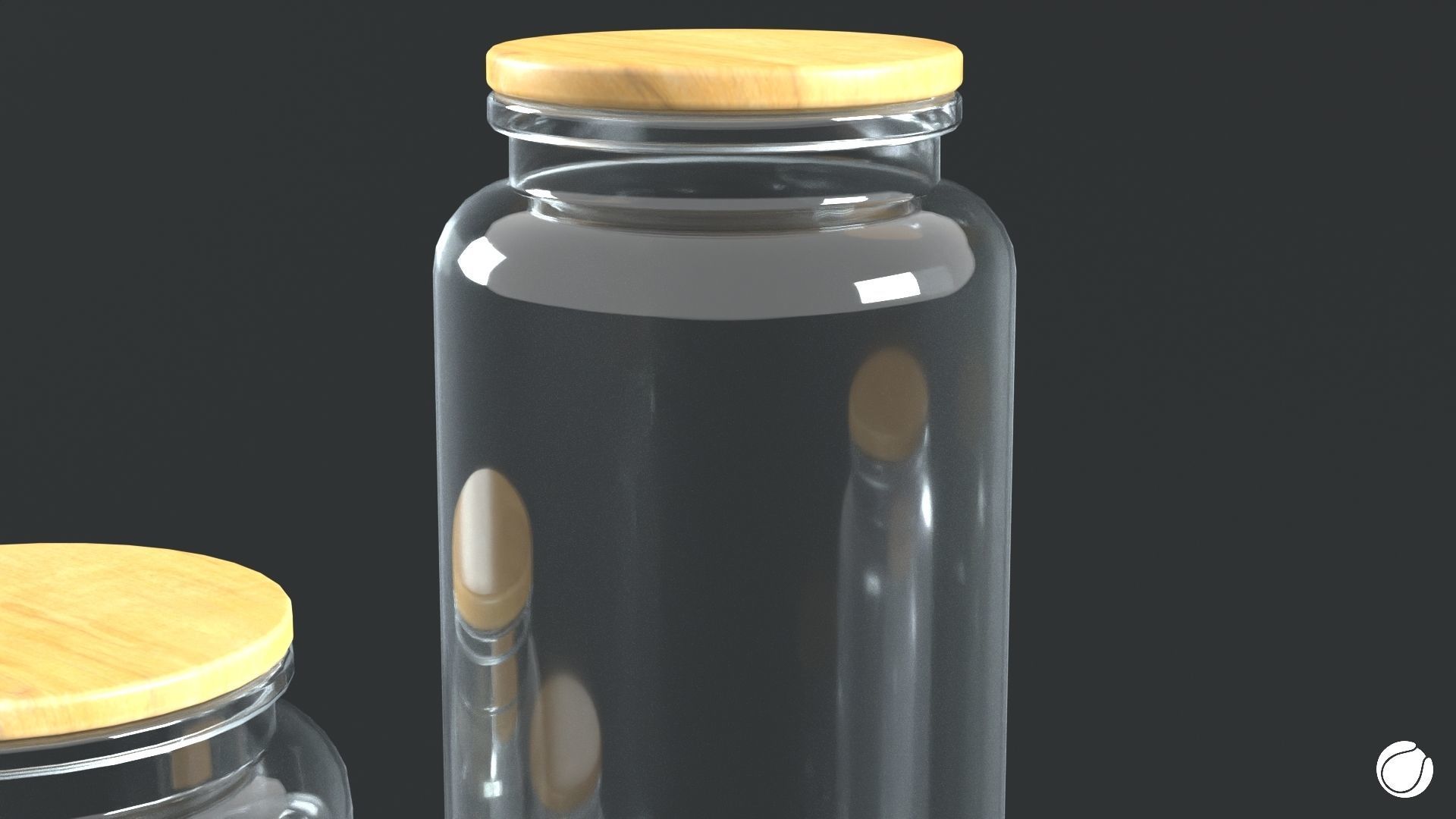 3D model Glass Jars with Wooden Caps VR / AR / low-poly | CGTrader