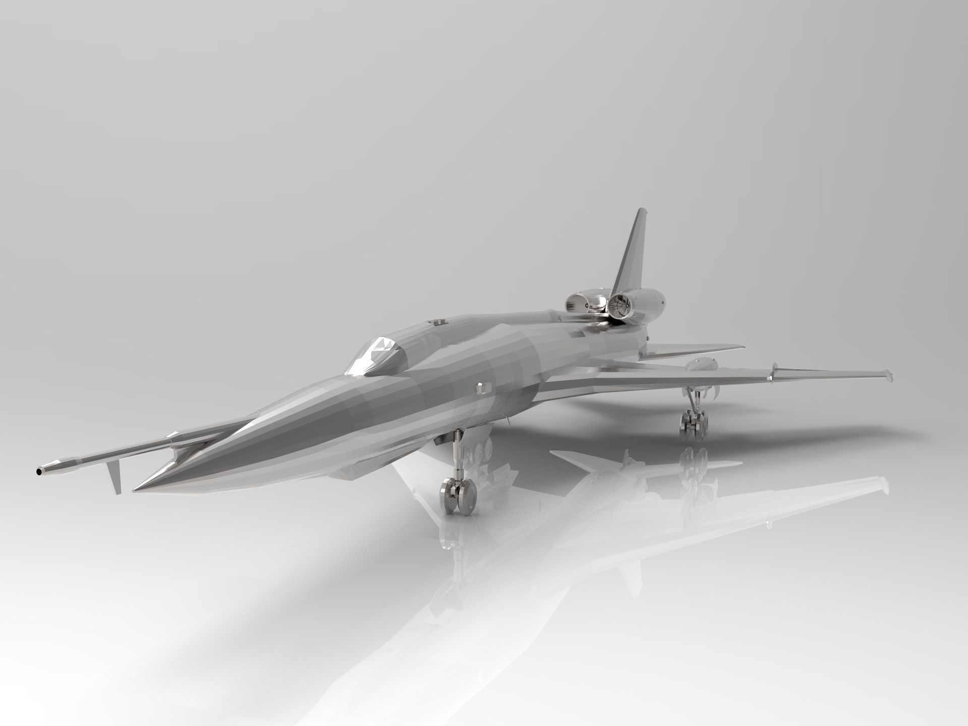 Tupolev Tu-22 soviet bomber 3D ready 3D model 3D printable | CGTrader