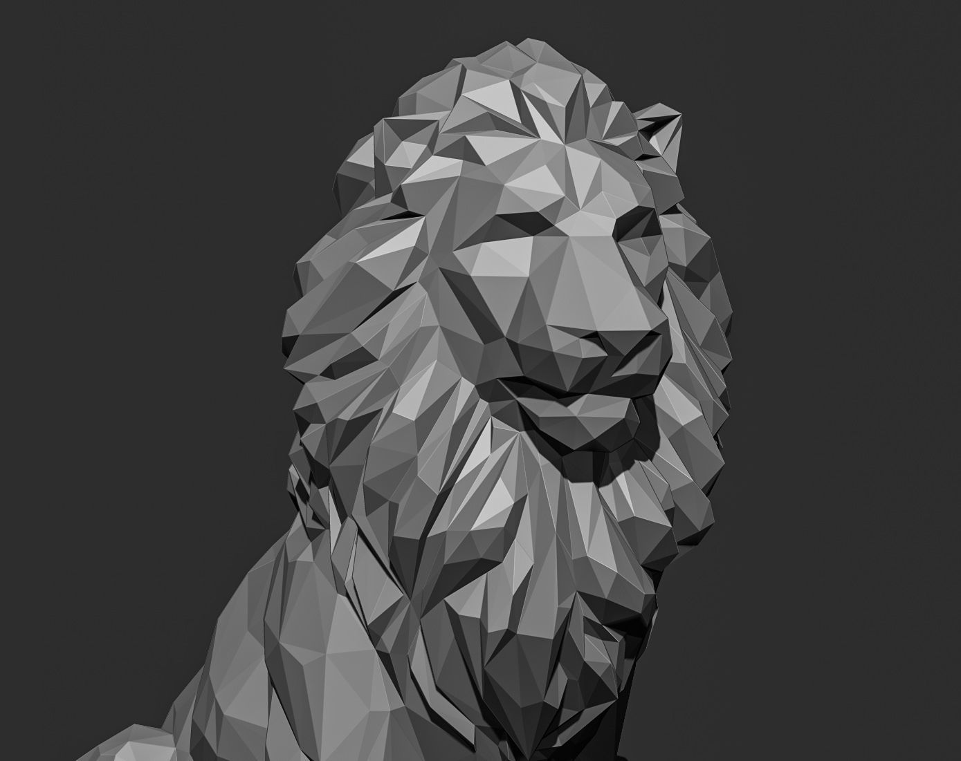 Low poly Lion Papercraft 3D model 3D printable | CGTrader