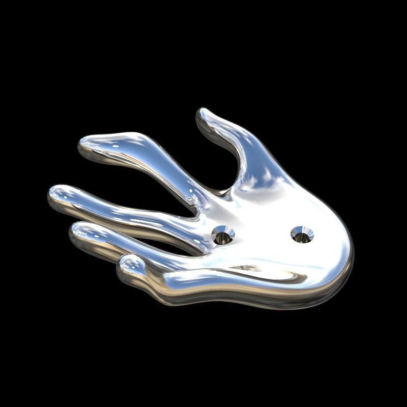 Wall hook hand 3D model 3D printable | CGTrader