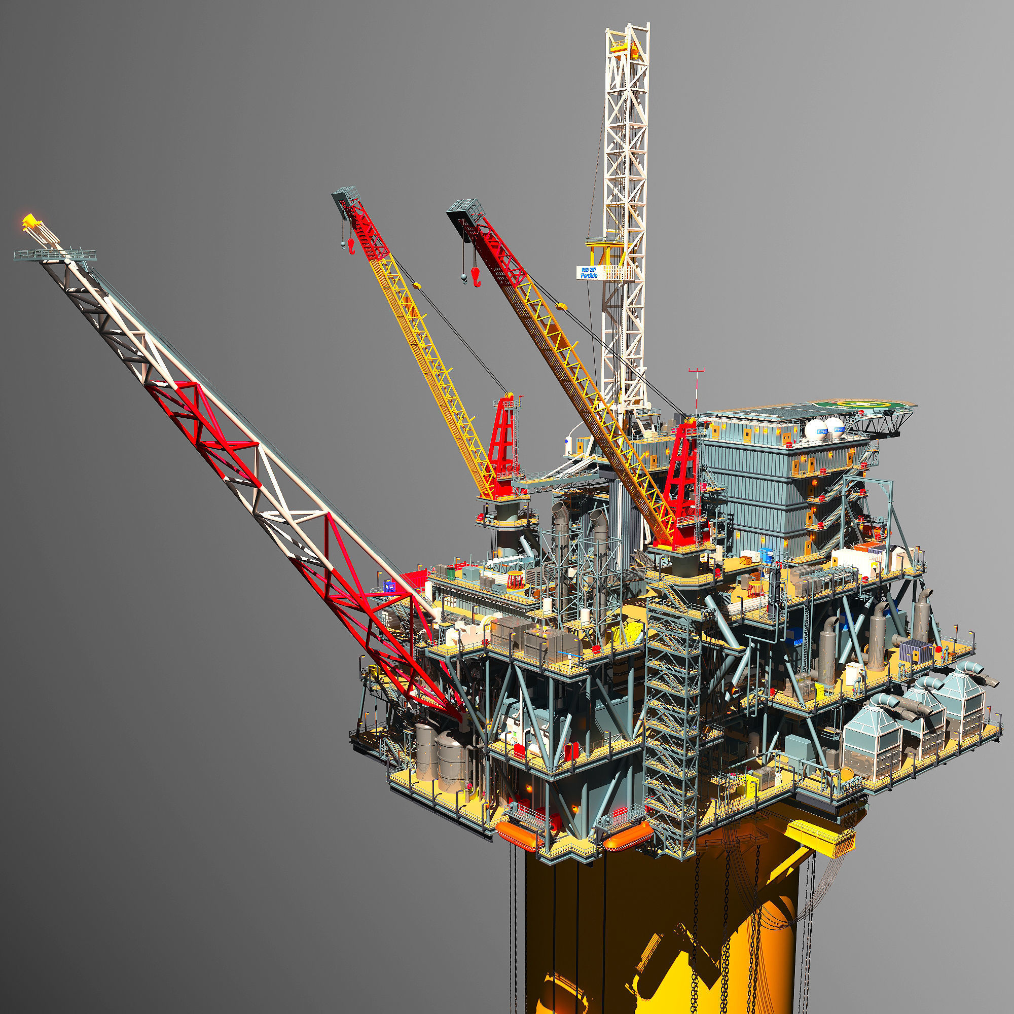 3D model Perdido Oil Rig VR / AR / low-poly | CGTrader