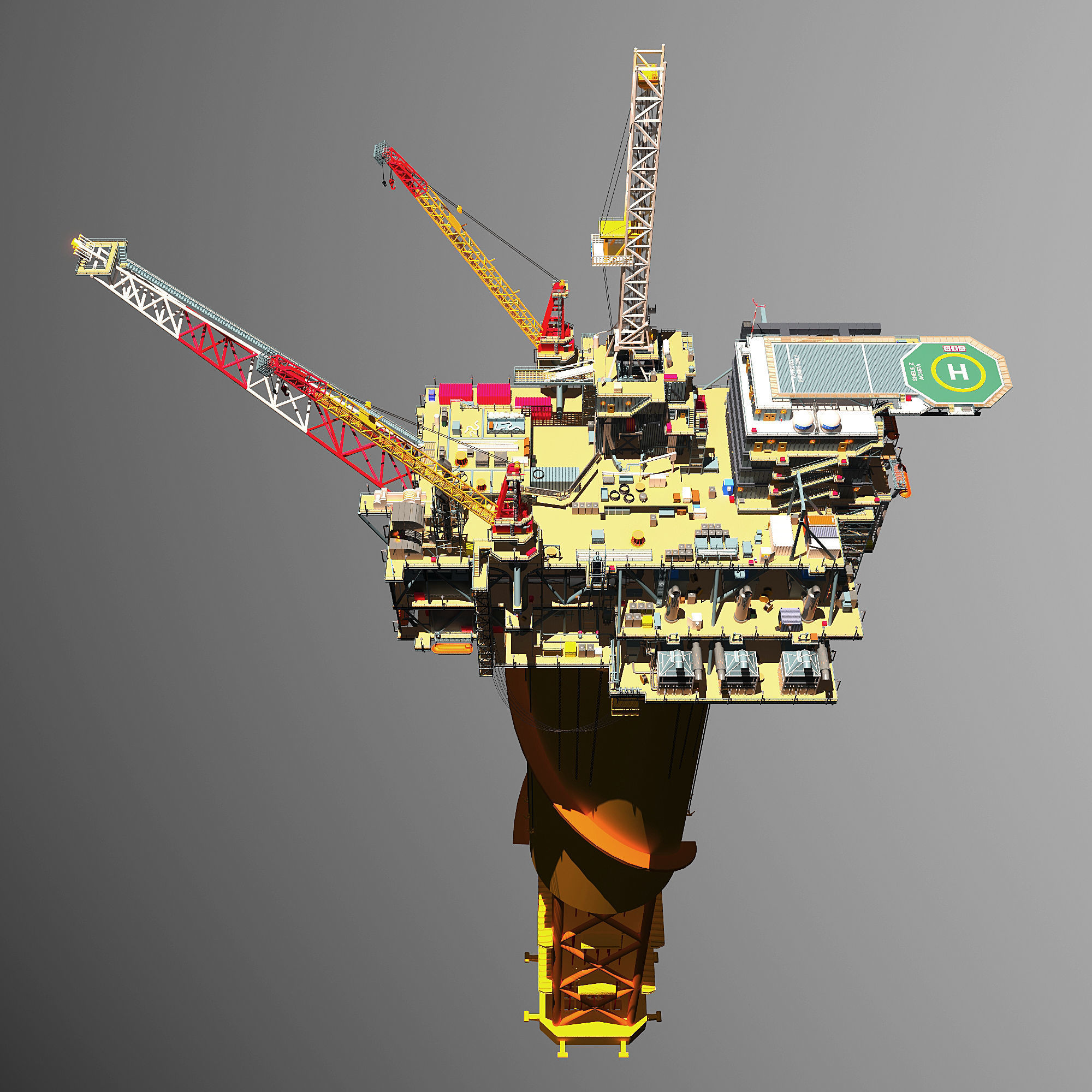 3D model Perdido Oil Rig VR / AR / low-poly | CGTrader