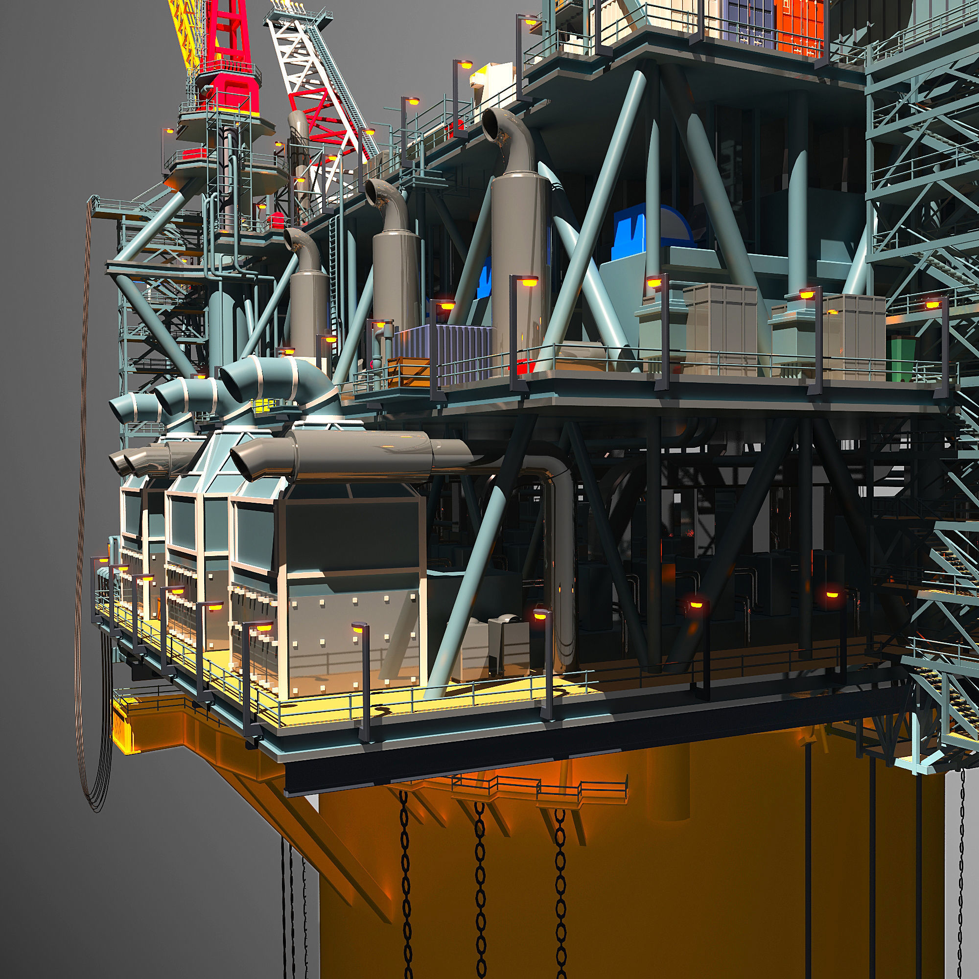 3D model Perdido Oil Rig VR / AR / low-poly | CGTrader