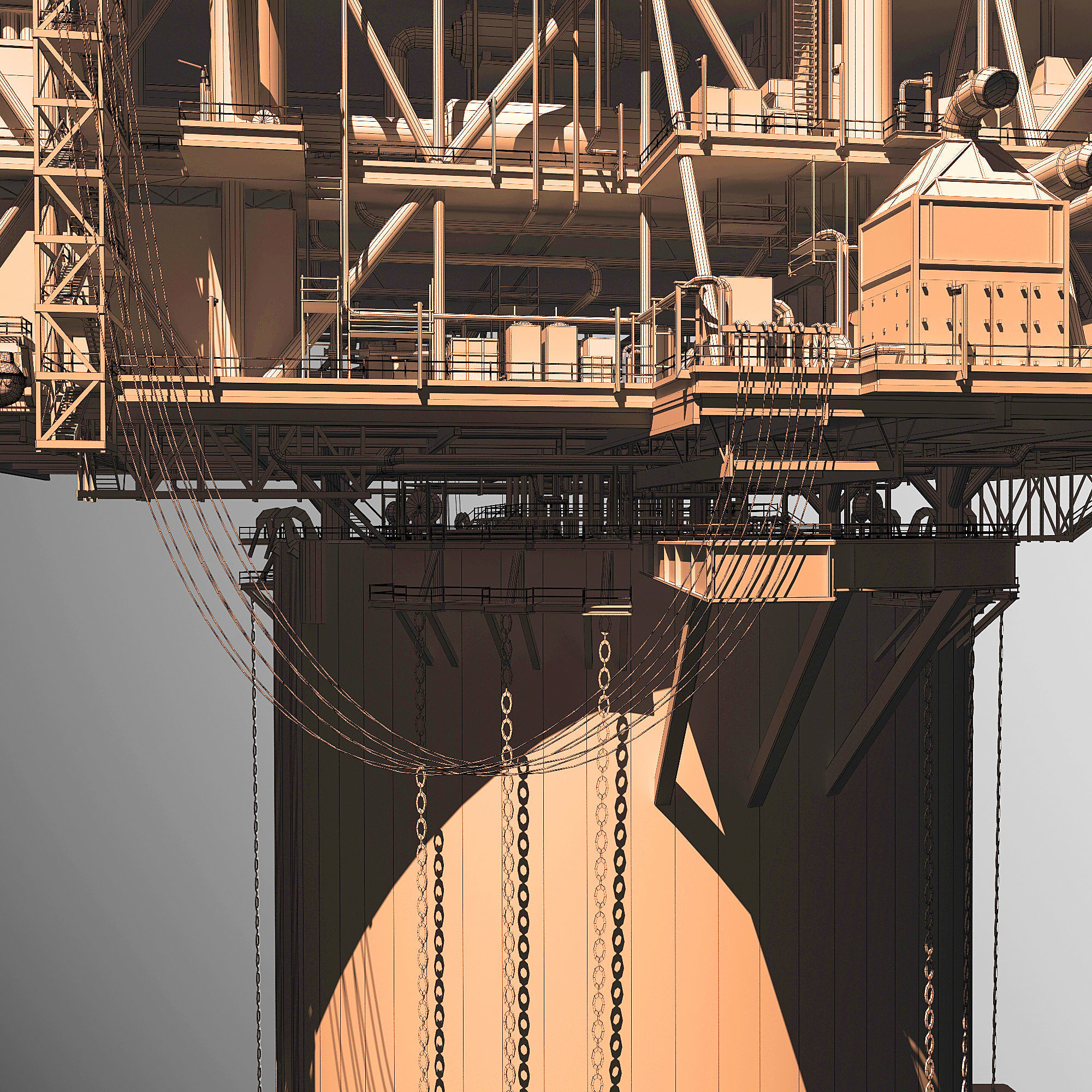 3D model Perdido Oil Rig VR / AR / low-poly | CGTrader
