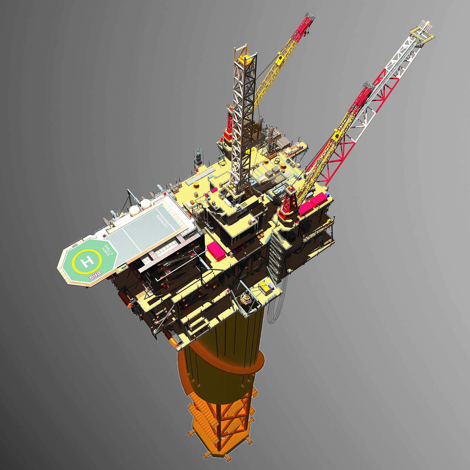 3D model Perdido Oil Rig VR / AR / low-poly | CGTrader