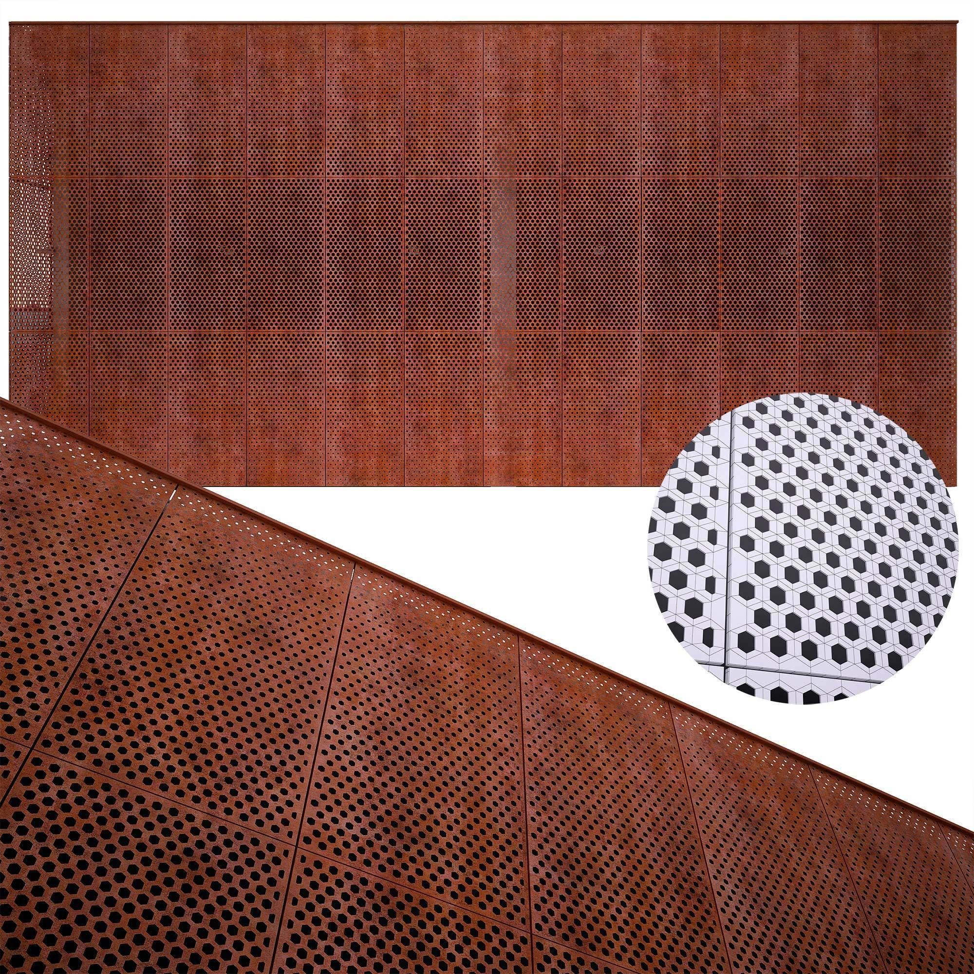 perforated metal panel N21 3D model | CGTrader