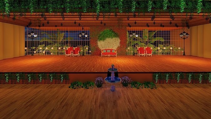 Wedding Stage 3D model | CGTrader