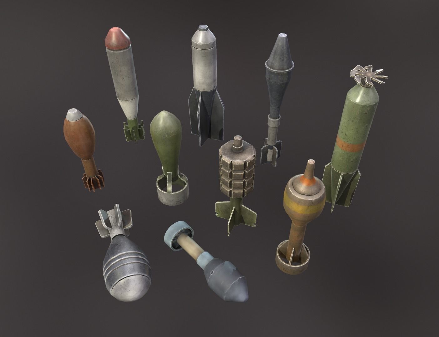 3D model Stylized bombs pack VR / AR / low-poly | CGTrader