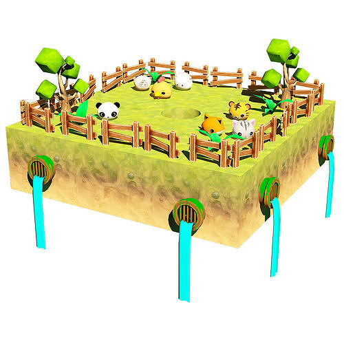3D model Farm level modular 3d model VR / AR / low-poly | CGTrader