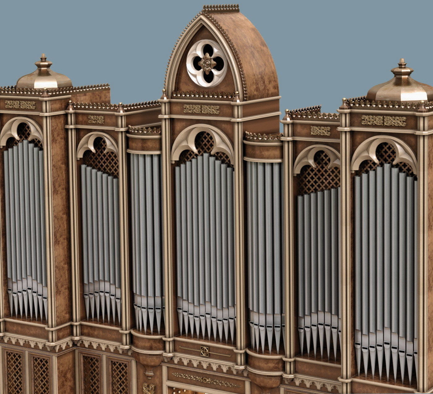 Organ gothic 3D model | CGTrader