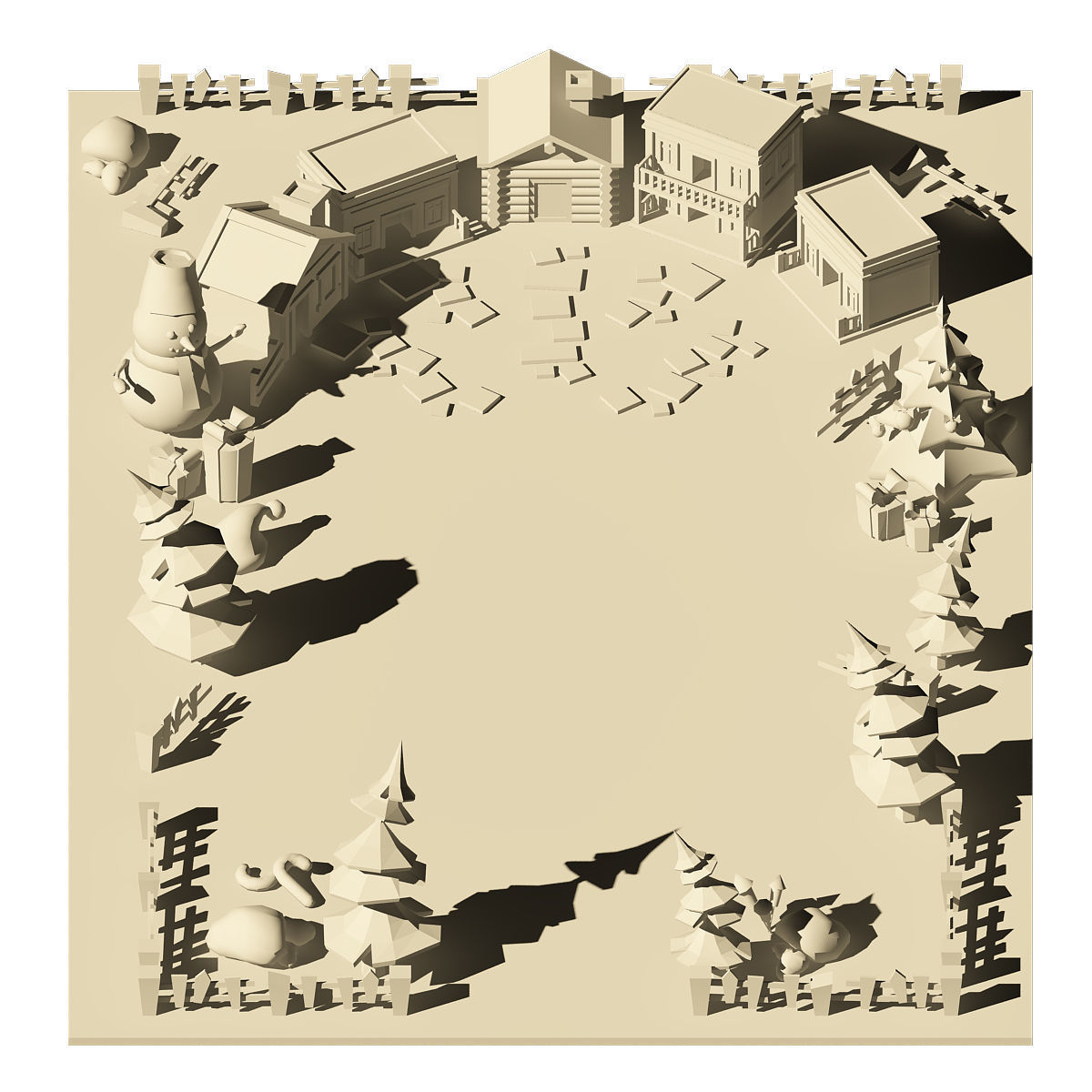 3D model cartoon levels map 3d models pack VR / AR / low-poly | CGTrader