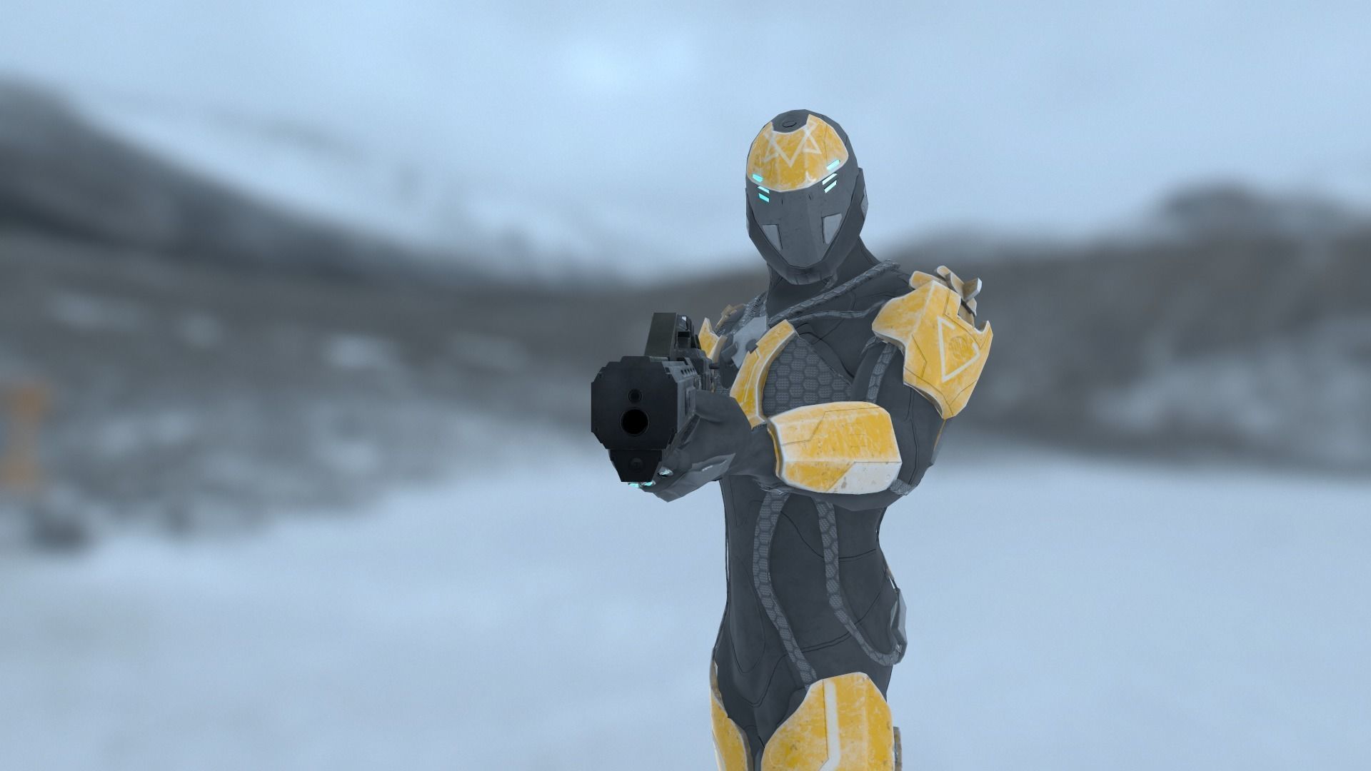 3D model Sci-fi armor soldier VR / AR / low-poly | CGTrader