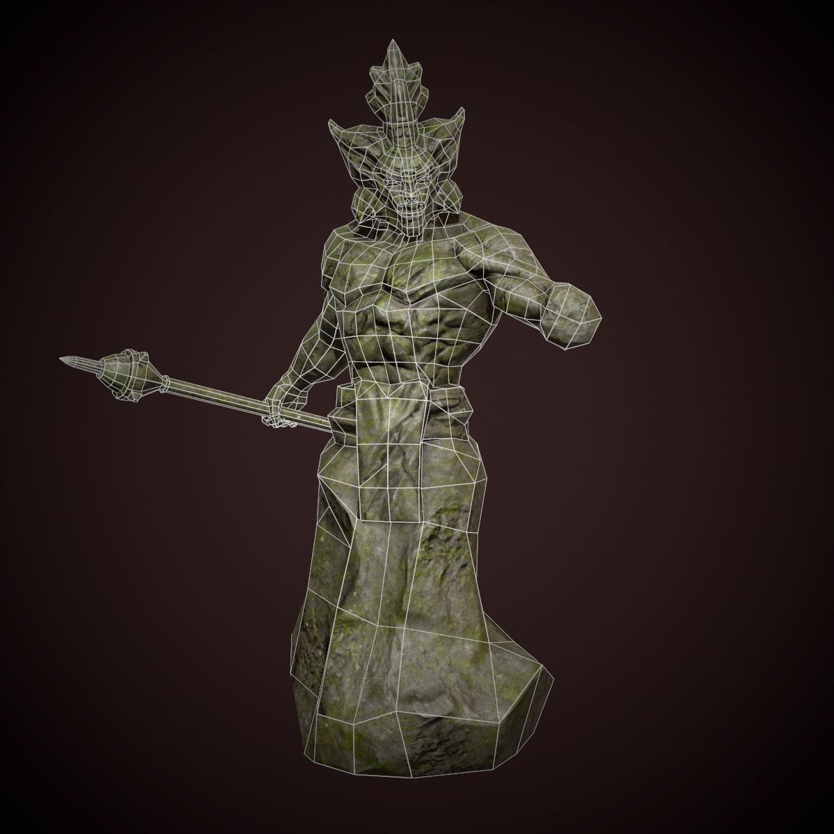 3D model Demonic Statue VR / AR / low-poly | CGTrader