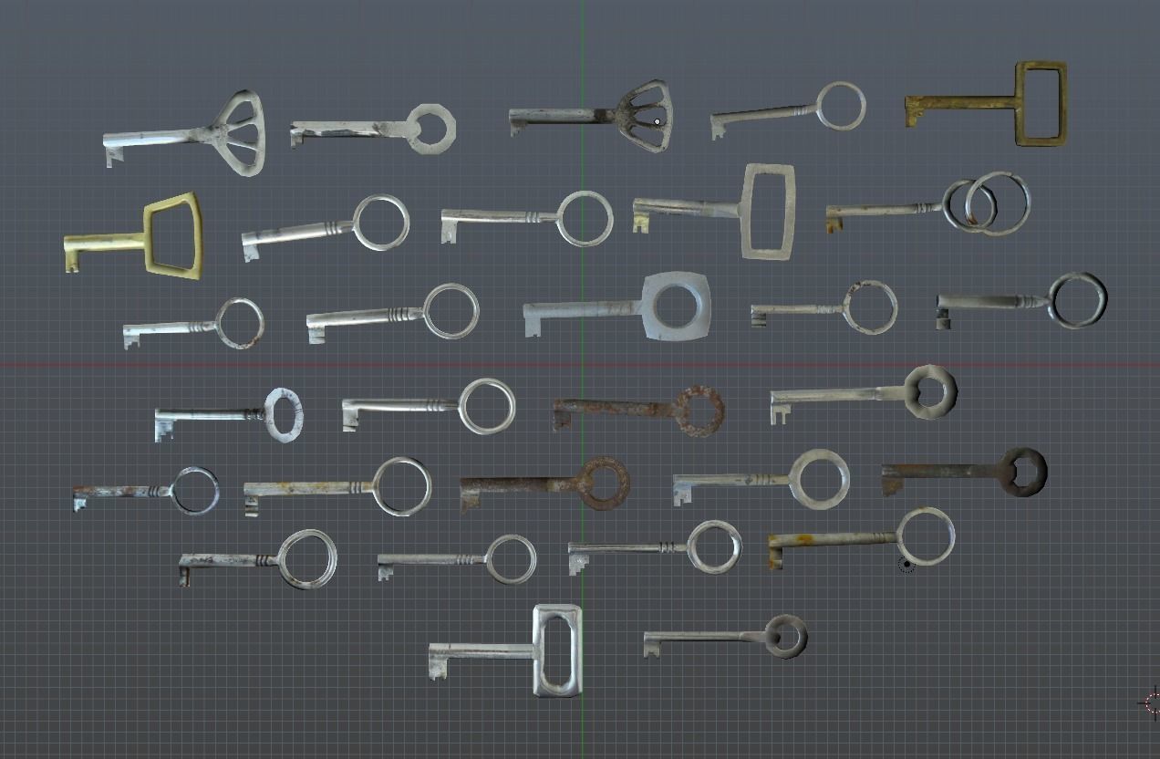 3D model Low Poly Key collection with 30 keys VR / AR / low-poly | CGTrader