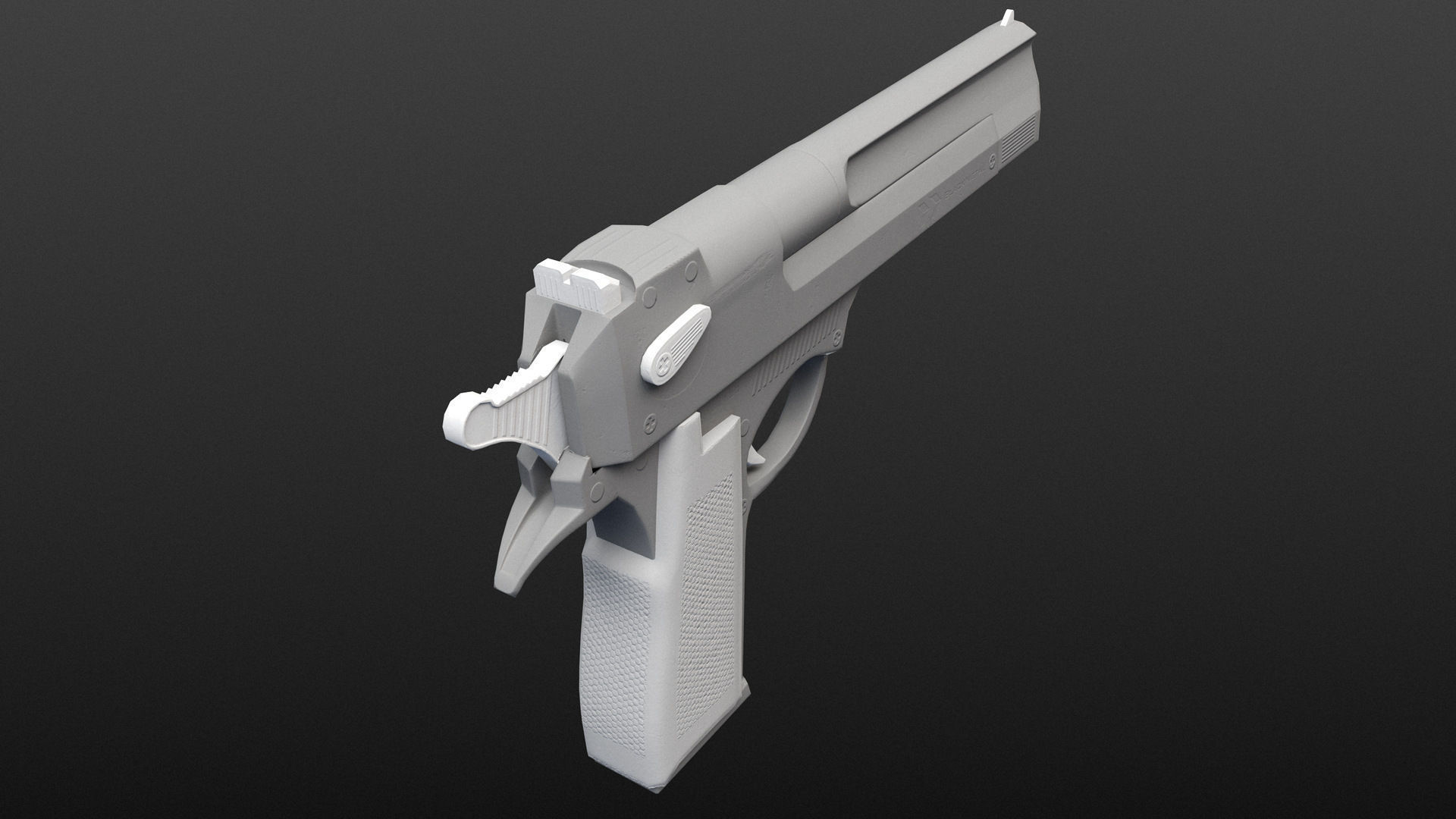3D model Gun PBR Low Poly handgun VR / AR / low-poly | CGTrader