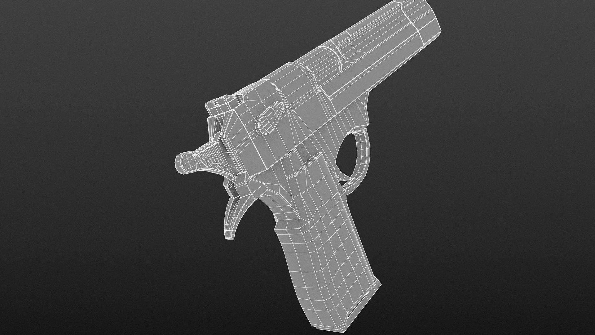3D model Gun PBR Low Poly handgun VR / AR / low-poly | CGTrader