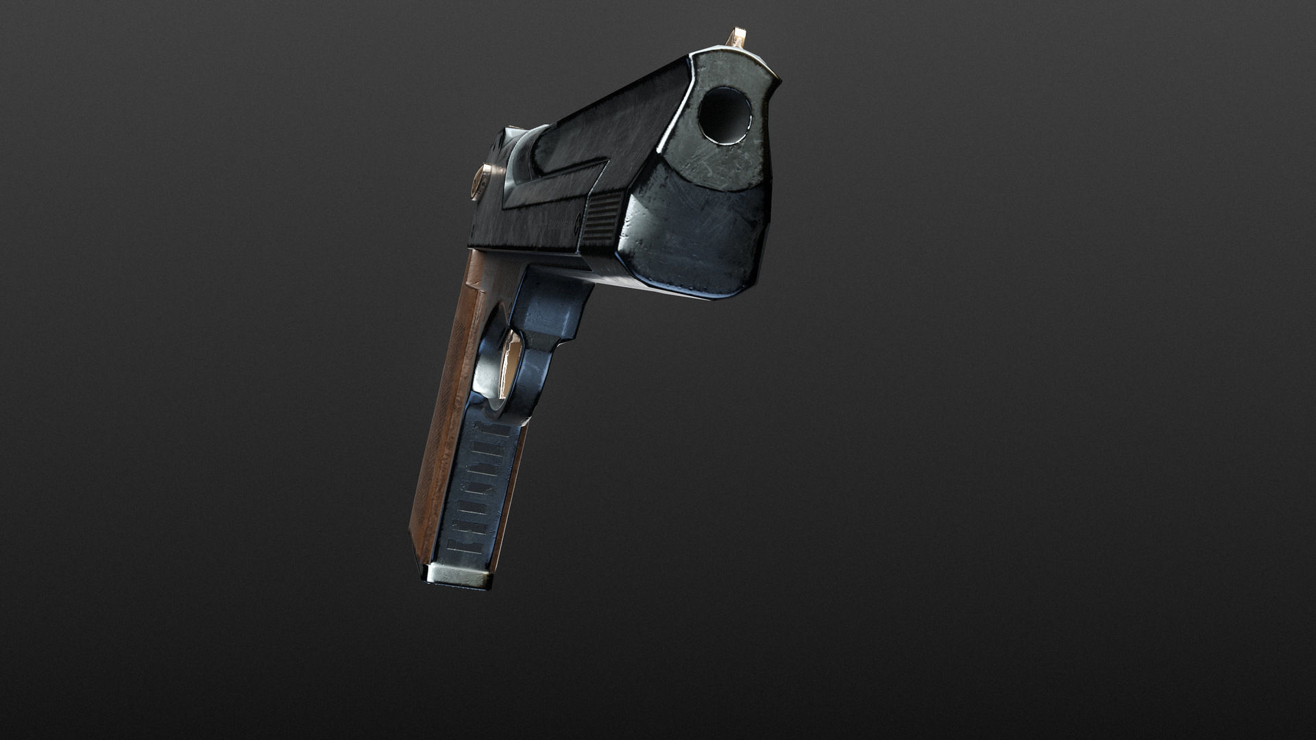 3D model Gun PBR Low Poly VR / AR / low-poly | CGTrader