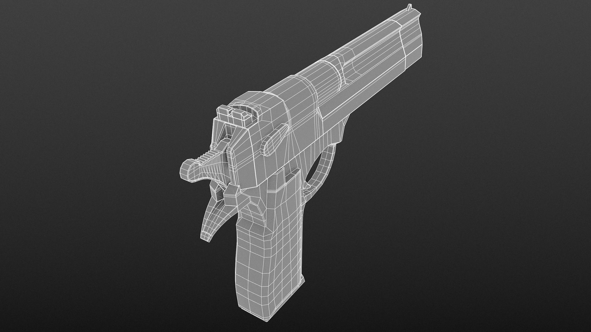 3D model Gun PBR Low Poly handgun VR / AR / low-poly | CGTrader