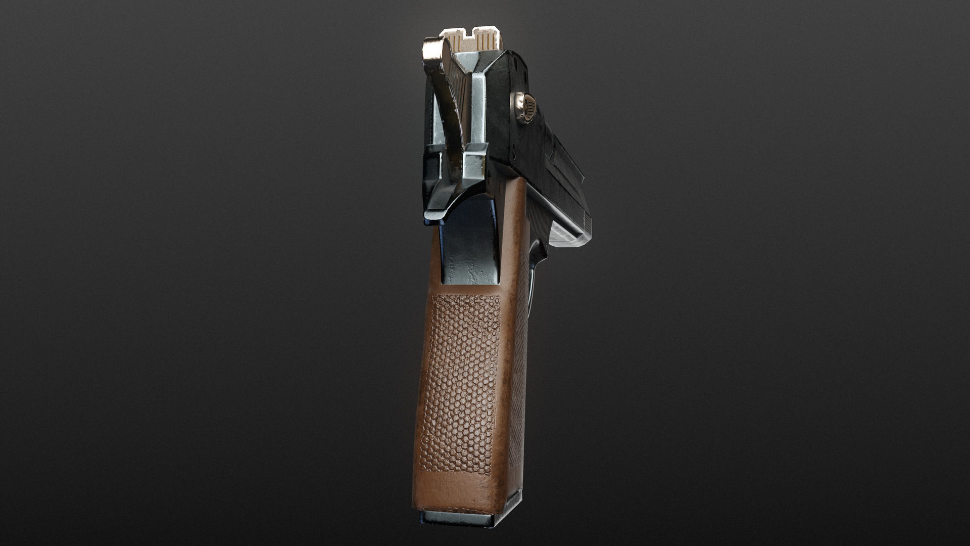 3D model Gun PBR Low Poly handgun VR / AR / low-poly | CGTrader