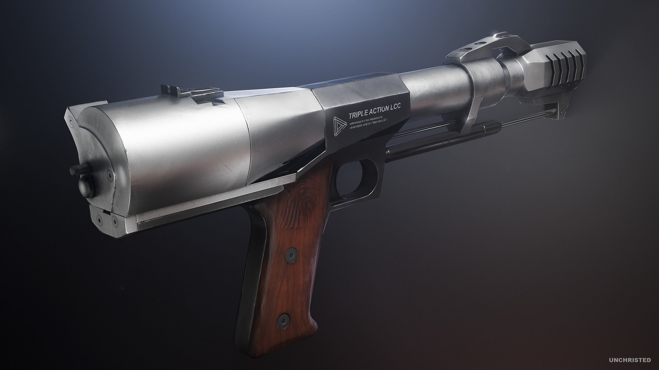 3D model Triple Action Thunder 50 BMG VR / AR / low-poly | CGTrader