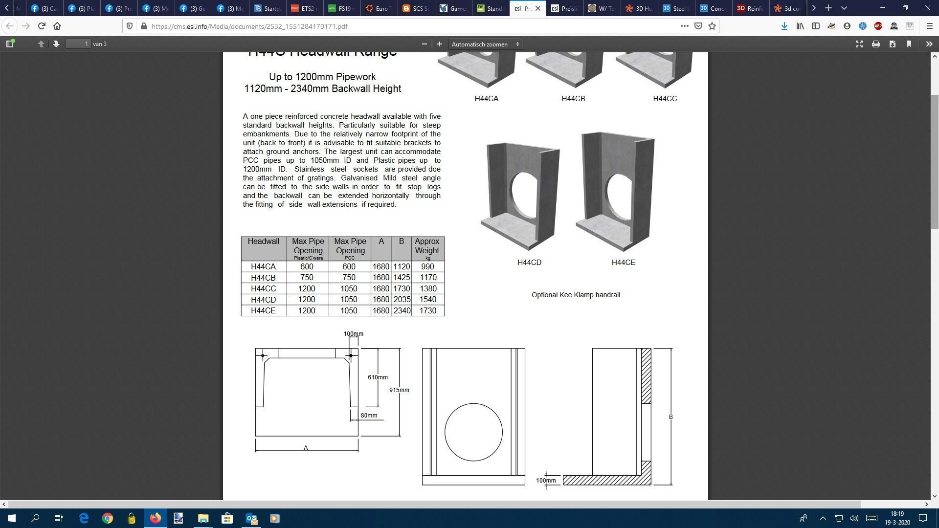 headwall concrete block 3D model | CGTrader