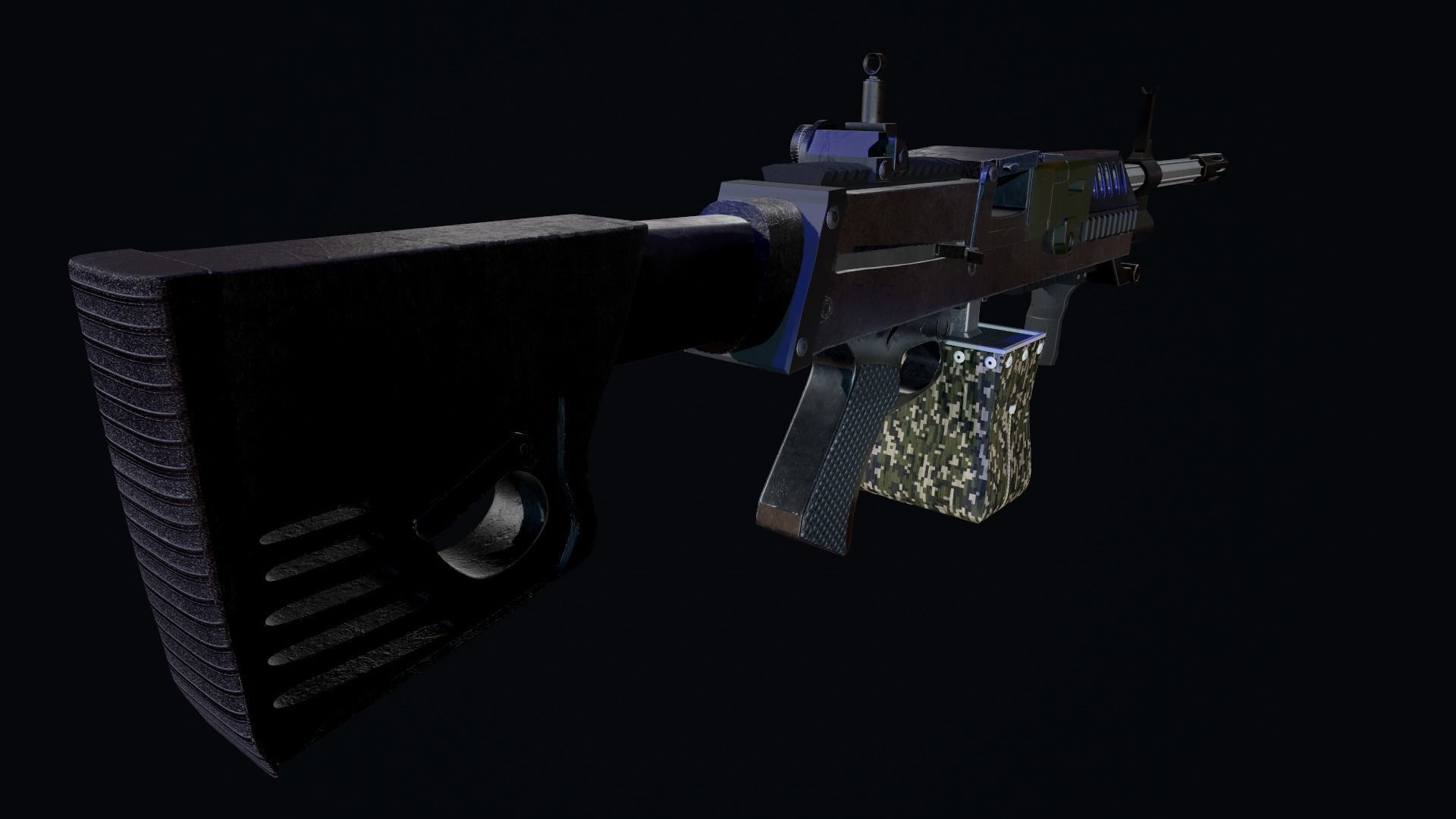 LSAT machine gun 3D model | CGTrader