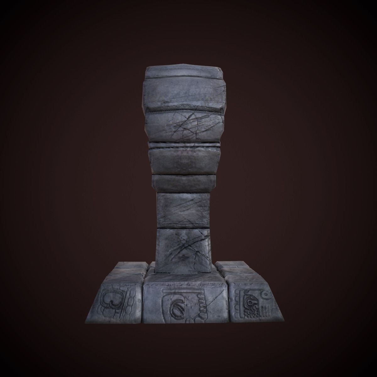 3D model Mayan statue snake VR / AR / low-poly | CGTrader