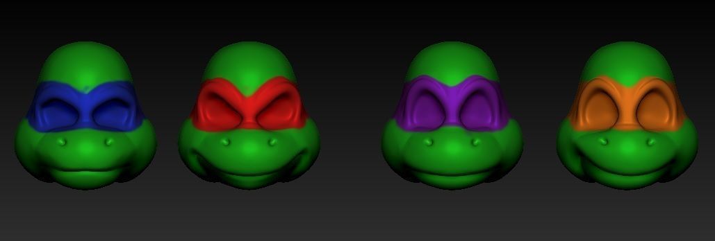 Ninja Turtle Masks 3D model 3D printable | CGTrader