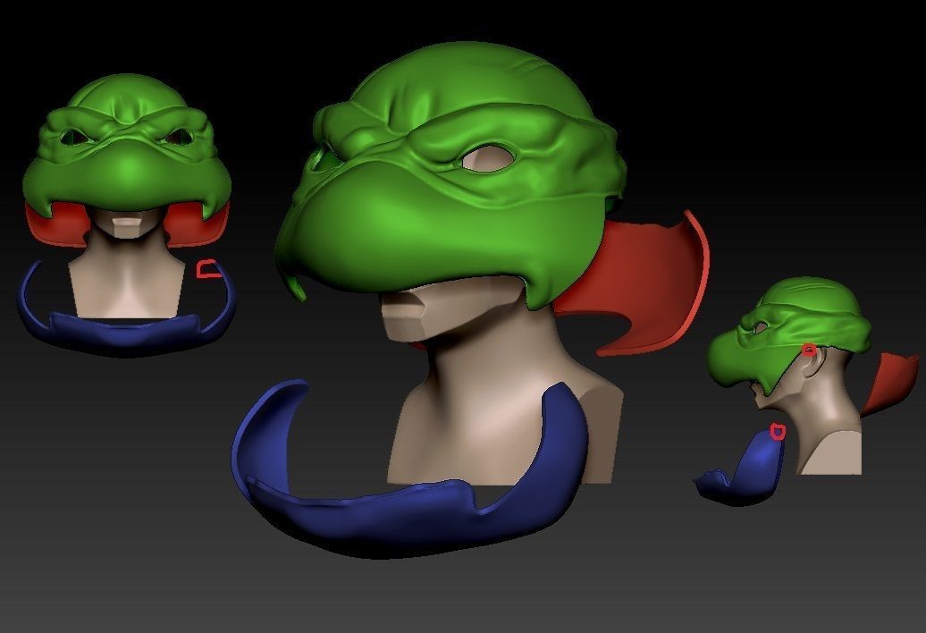 Ninja Turtle Masks 3D model 3D printable | CGTrader