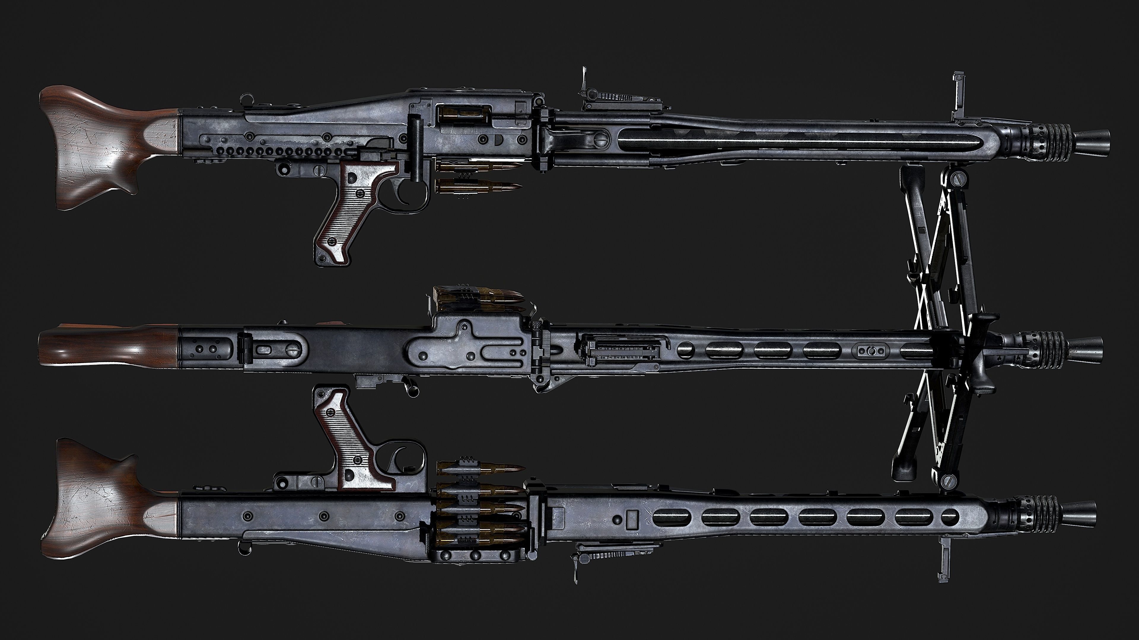 3D model MG42 maschinengewehr 42 VR / AR / low-poly | CGTrader