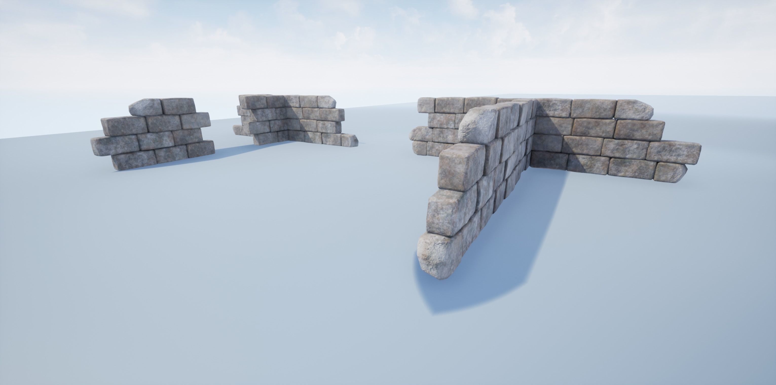 3D model PBR Stone bricks low poly VR / AR / low-poly | CGTrader
