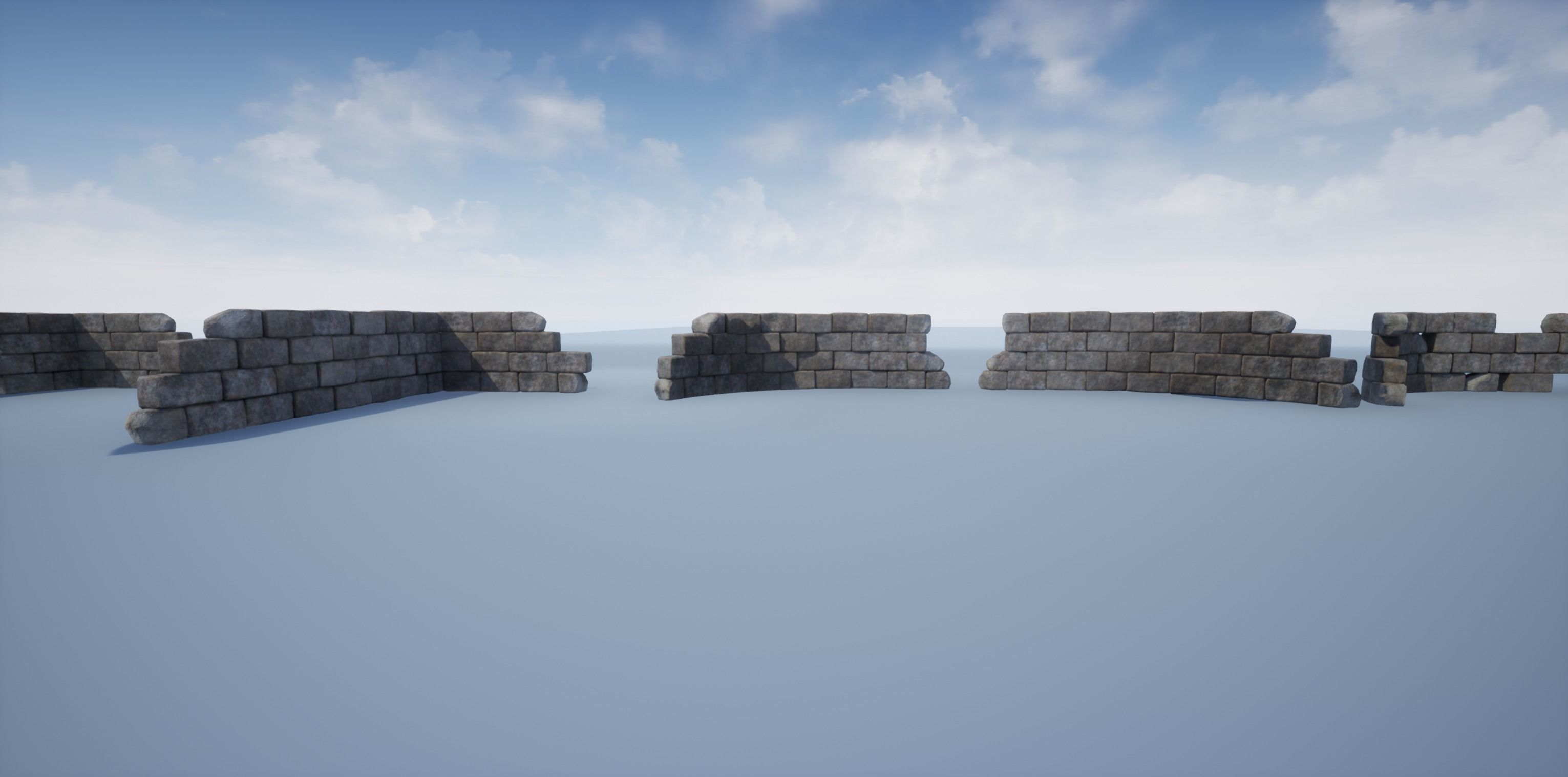 3D model PBR Stone bricks low poly VR / AR / low-poly | CGTrader