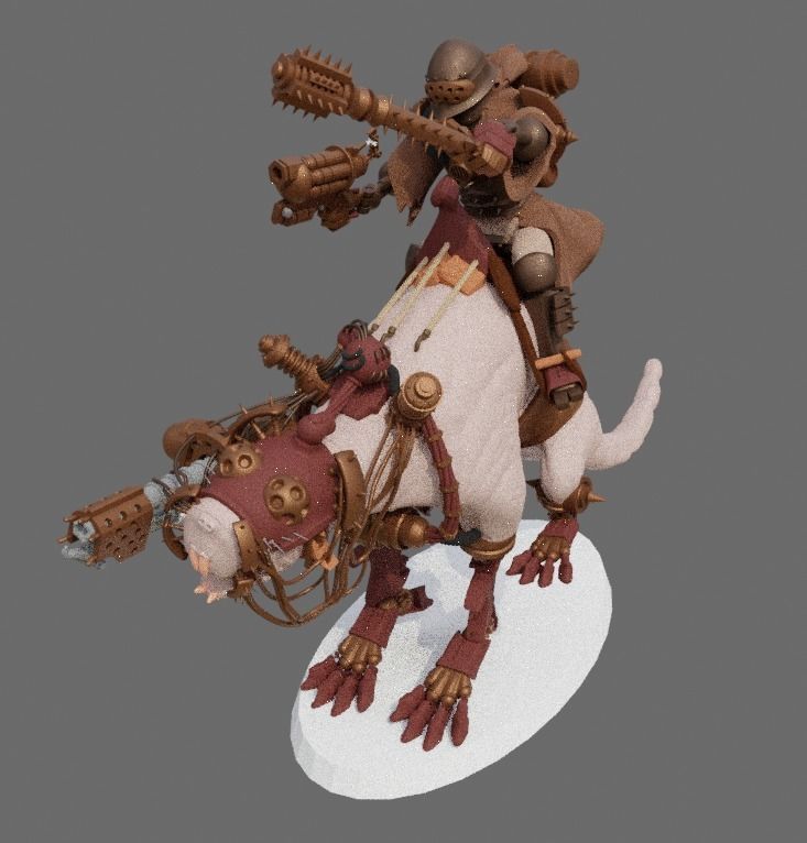 Dark Mech Rat Riders 3D model 3D printable | CGTrader
