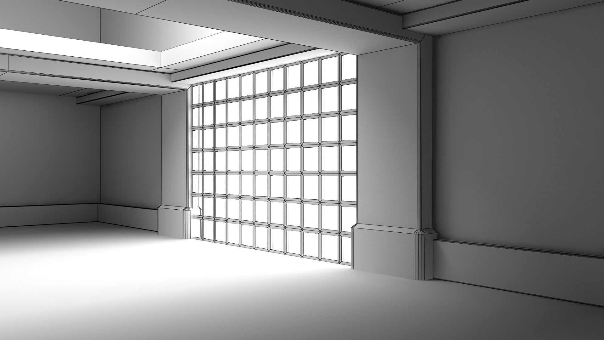 Empty room interior 03 3D model | CGTrader