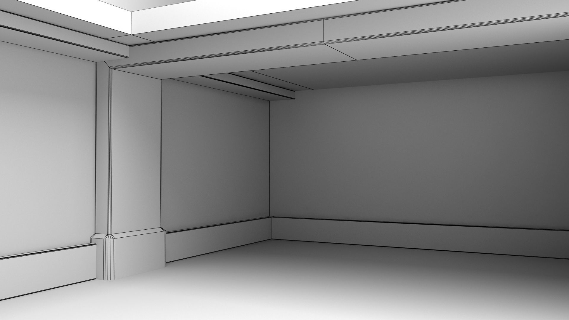 Empty room interior 03 3D model | CGTrader