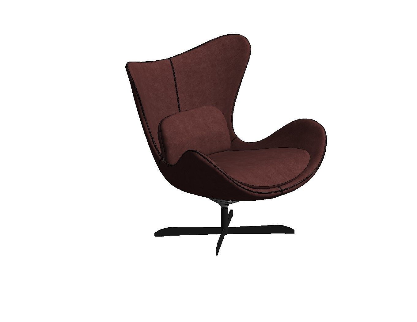 Armchair an Ottoman Family for Revit 3D model | CGTrader