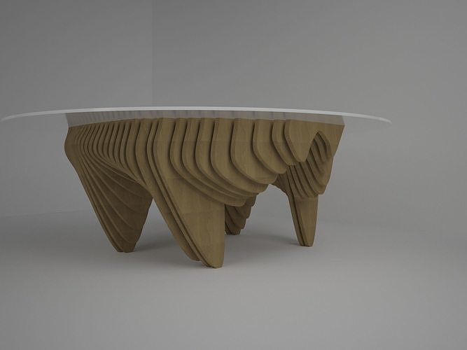 parametric design table free 3D model 3D printable | CGTrader