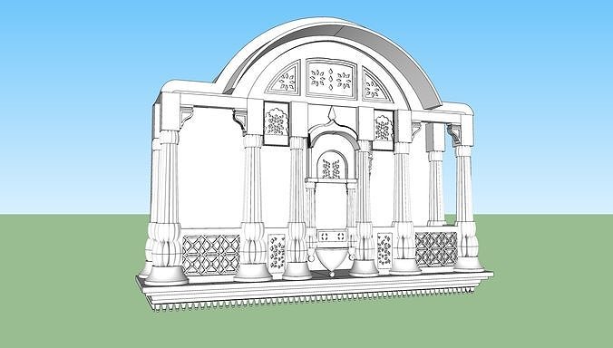 3D model indian stone jharokha 3d modal VR / AR / low-poly | CGTrader