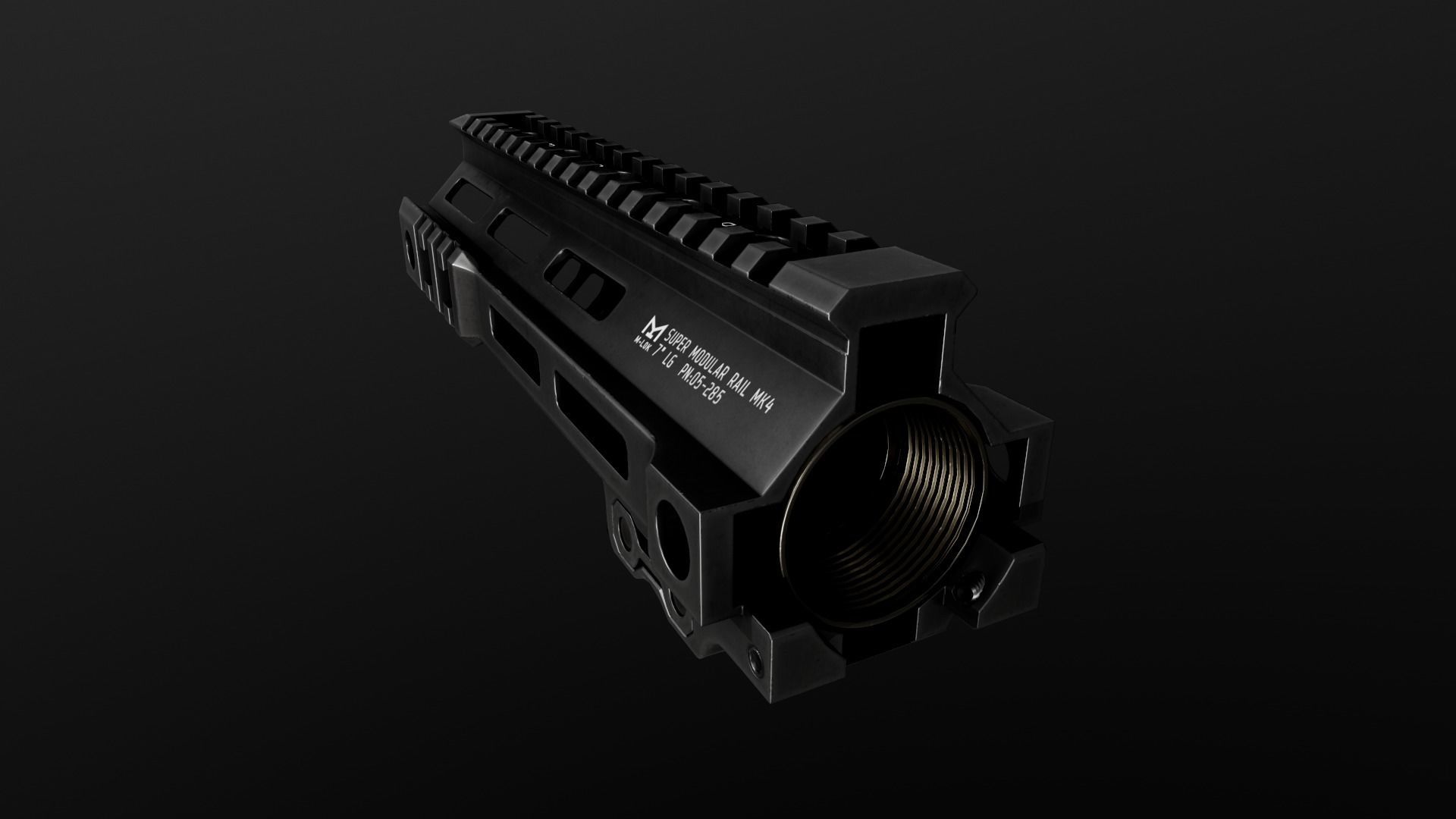 3D model Geissele Super Modular Rail MK4 MLOK AR15 Handguard VR / AR ...