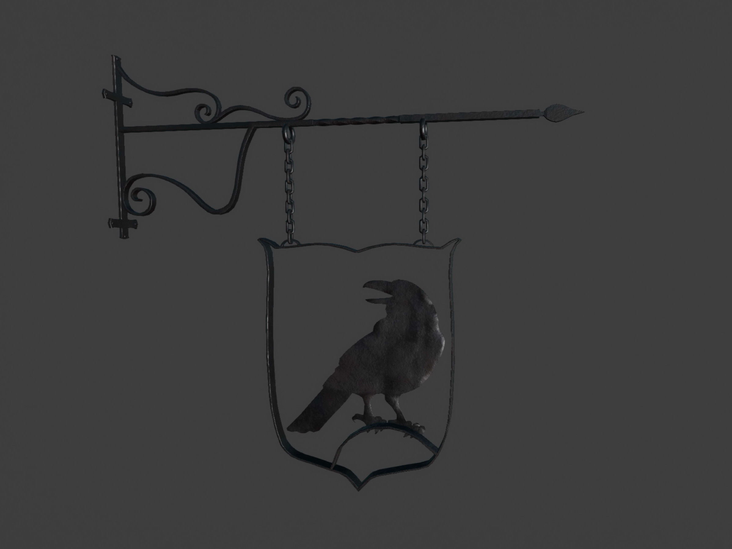 Raven Guild Sign 3D model | CGTrader