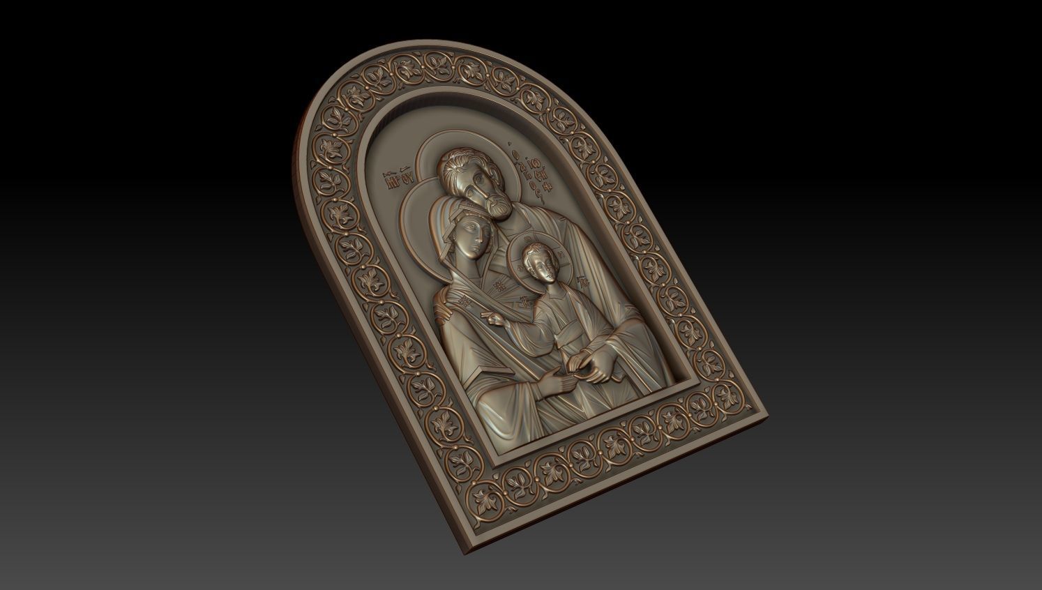 The Holy Family Orthodox Christian Icon 3D model | CGTrader