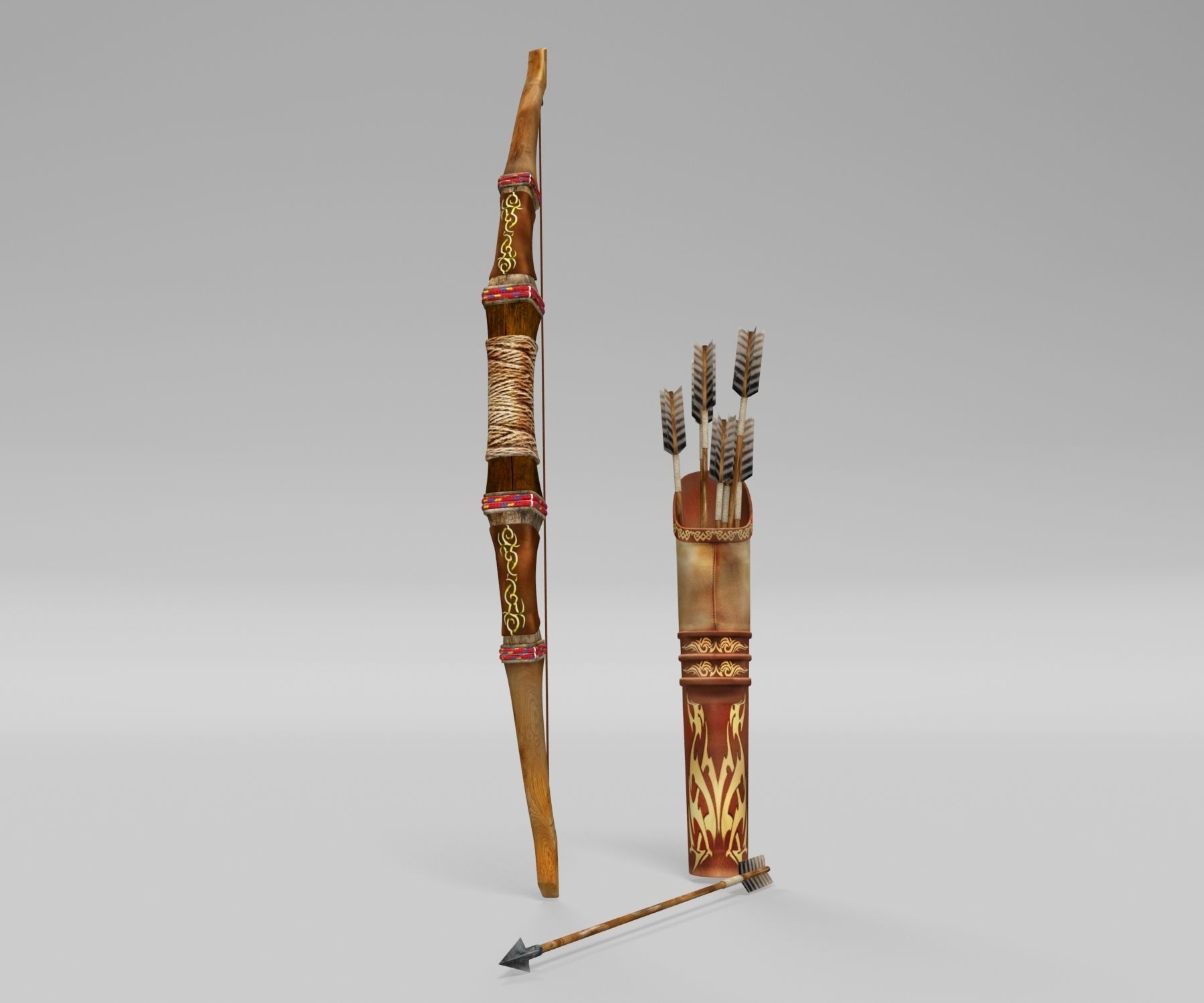 bow and arrow 3d model 3D model | CGTrader