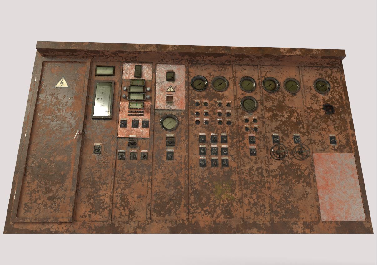 Old Abandoned Factory Control Panel 3D model | CGTrader