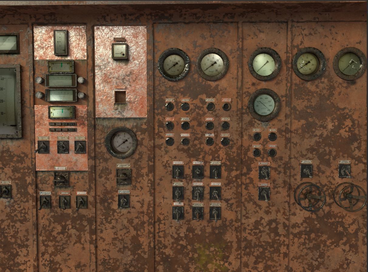 Old Abandoned Factory Control Panel 3D model | CGTrader
