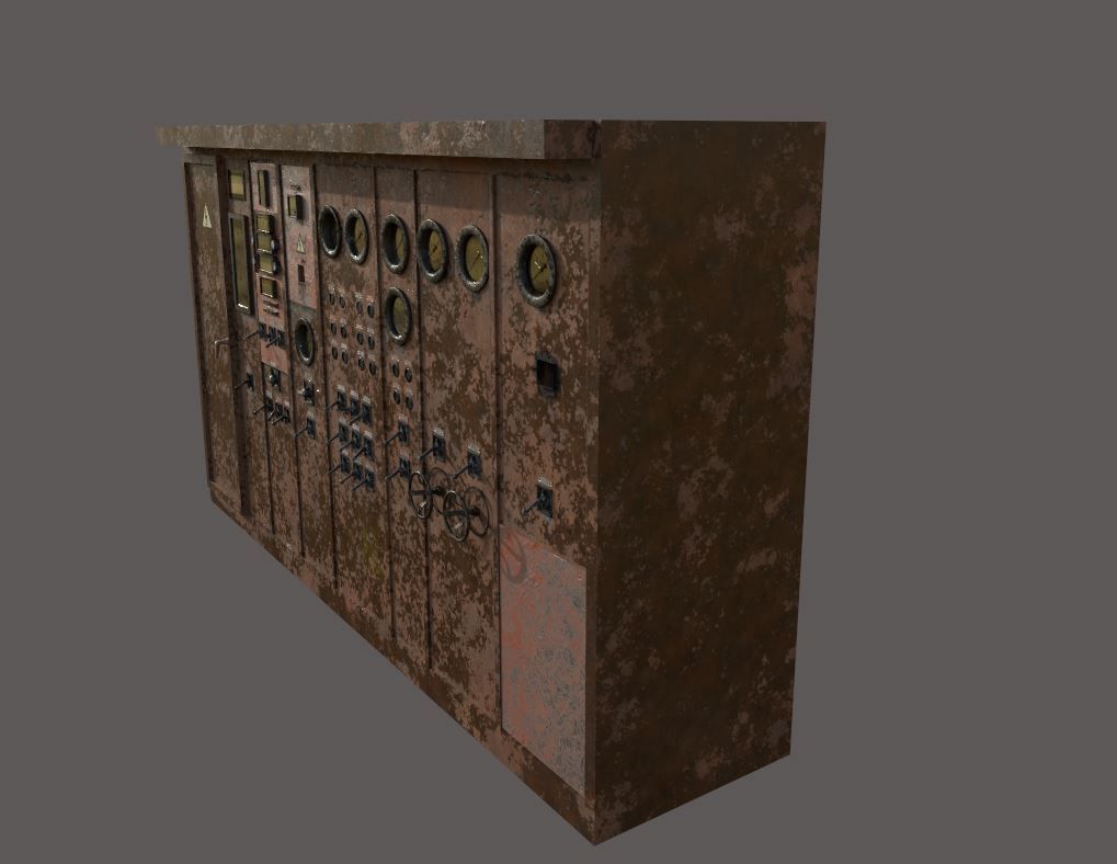 Old Abandoned Factory Control Panel 3D model | CGTrader