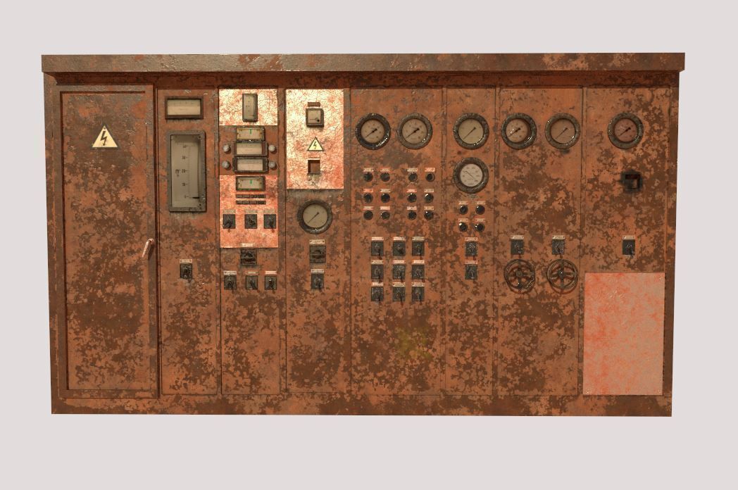 Old Abandoned Factory Control Panel 3D model | CGTrader